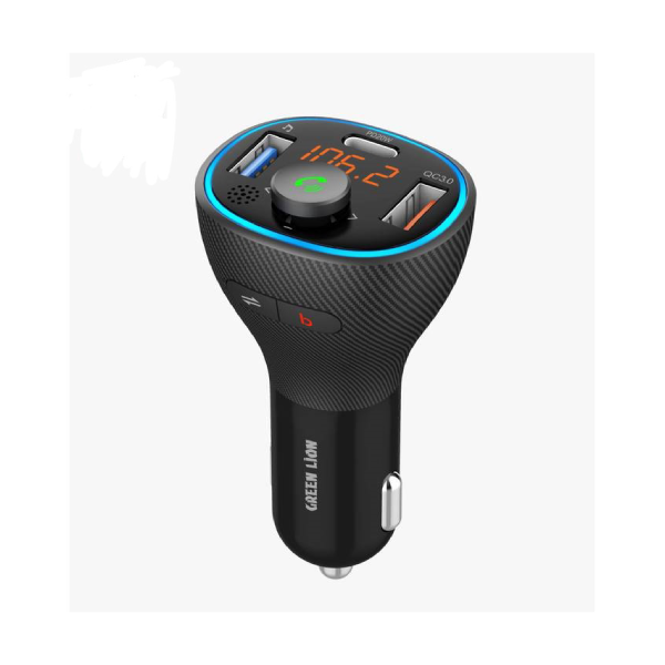 Green Lion Wireless Hands-Free Car Kit with Built-In FM Transmitter QC3 ...