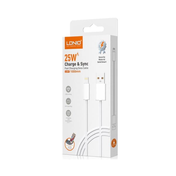 LDNIO Cable 25w Fast Charging Data Cable For Lightning LS891 - 1M - OTC.LK