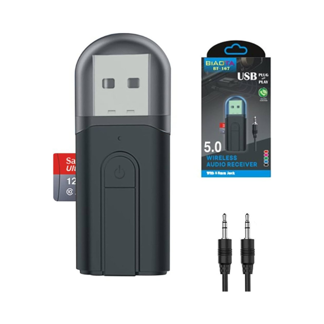 Biaota BT-167 5.0 Wireless Audio Receiver With 3.5mm Jack - OTC.LK