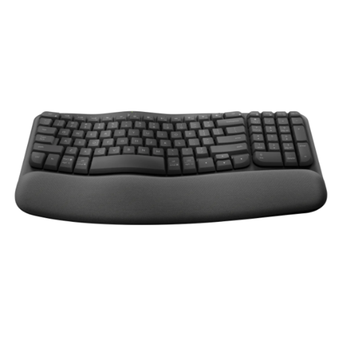 Logitech Wave Keys Wireless Economic Keyboard With Cushioned Palm Rest ...