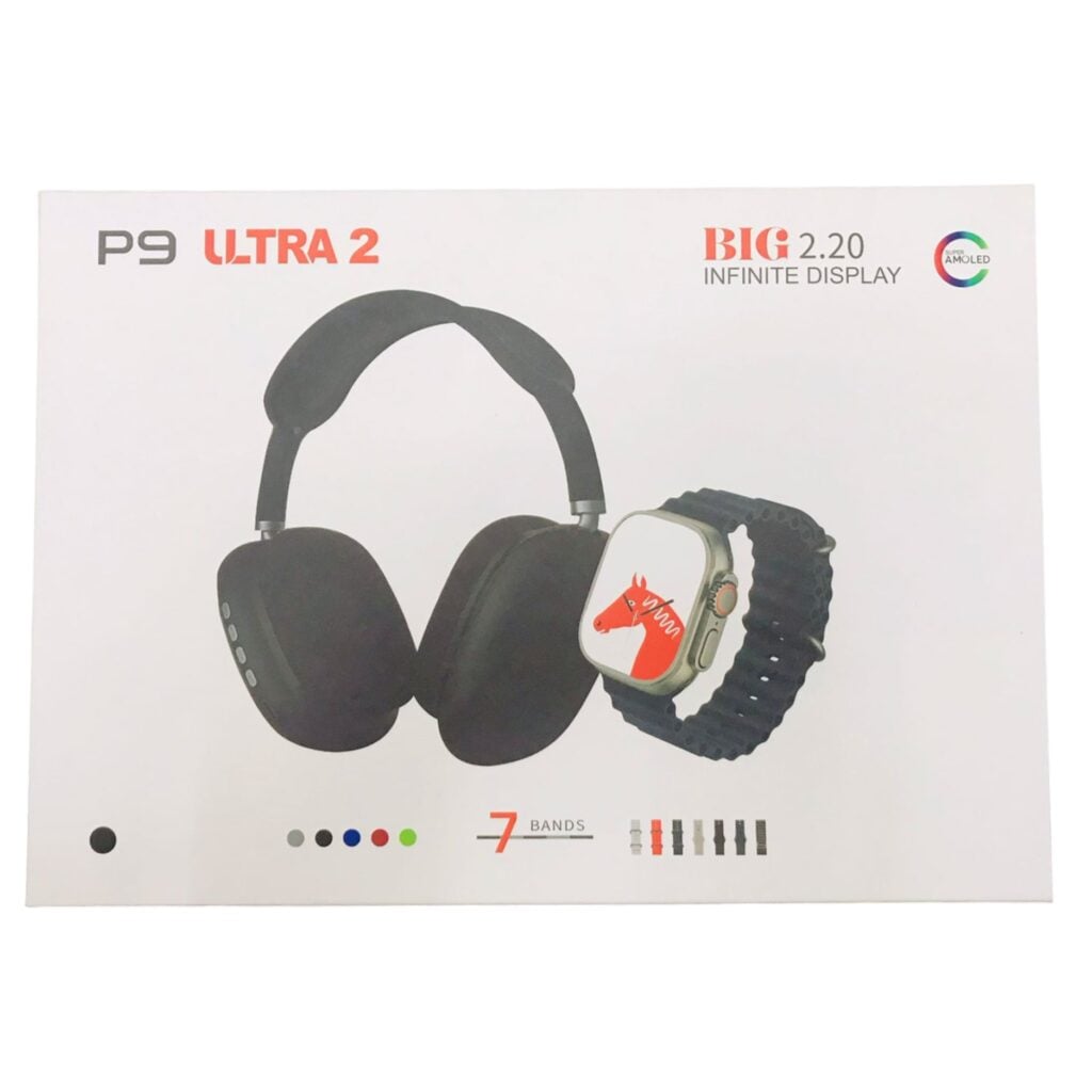 P9 Ultra 2 Headphone and Smartwatch with 7 Straps - OTC.LK