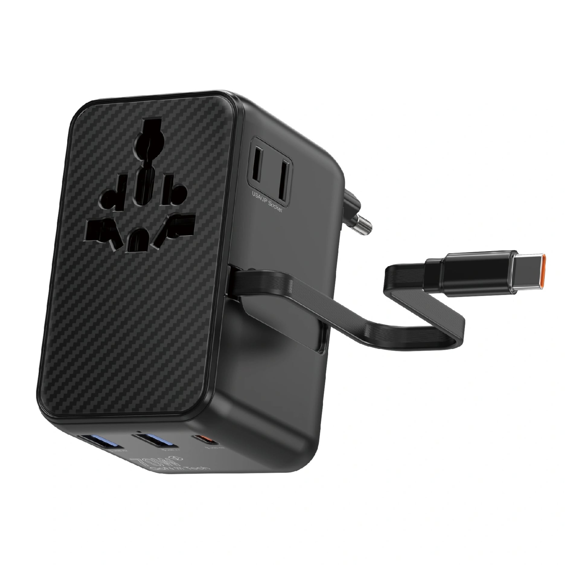 WiWU Wi-UA009 70w GaN Aramid Fiber Warriors 75w GaN Plug Adapter - OTC.LK