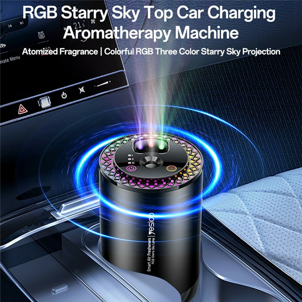 Yesido VC14 RGB Ambient Car Diffuser with Ultrasonic Atomization & Type ...