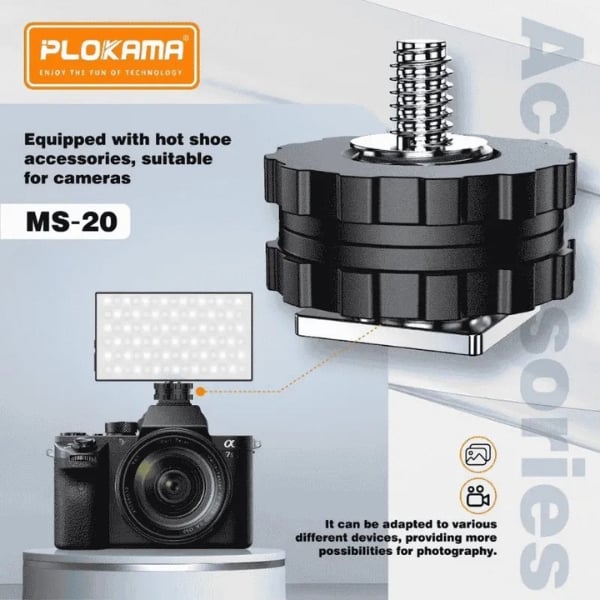 PLOKAMA MS-20 LED Photography Light for Video & Photography