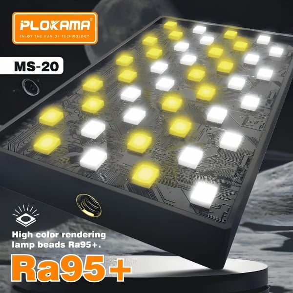 PLOKAMA MS-20 LED Photography Light for Video & Photography